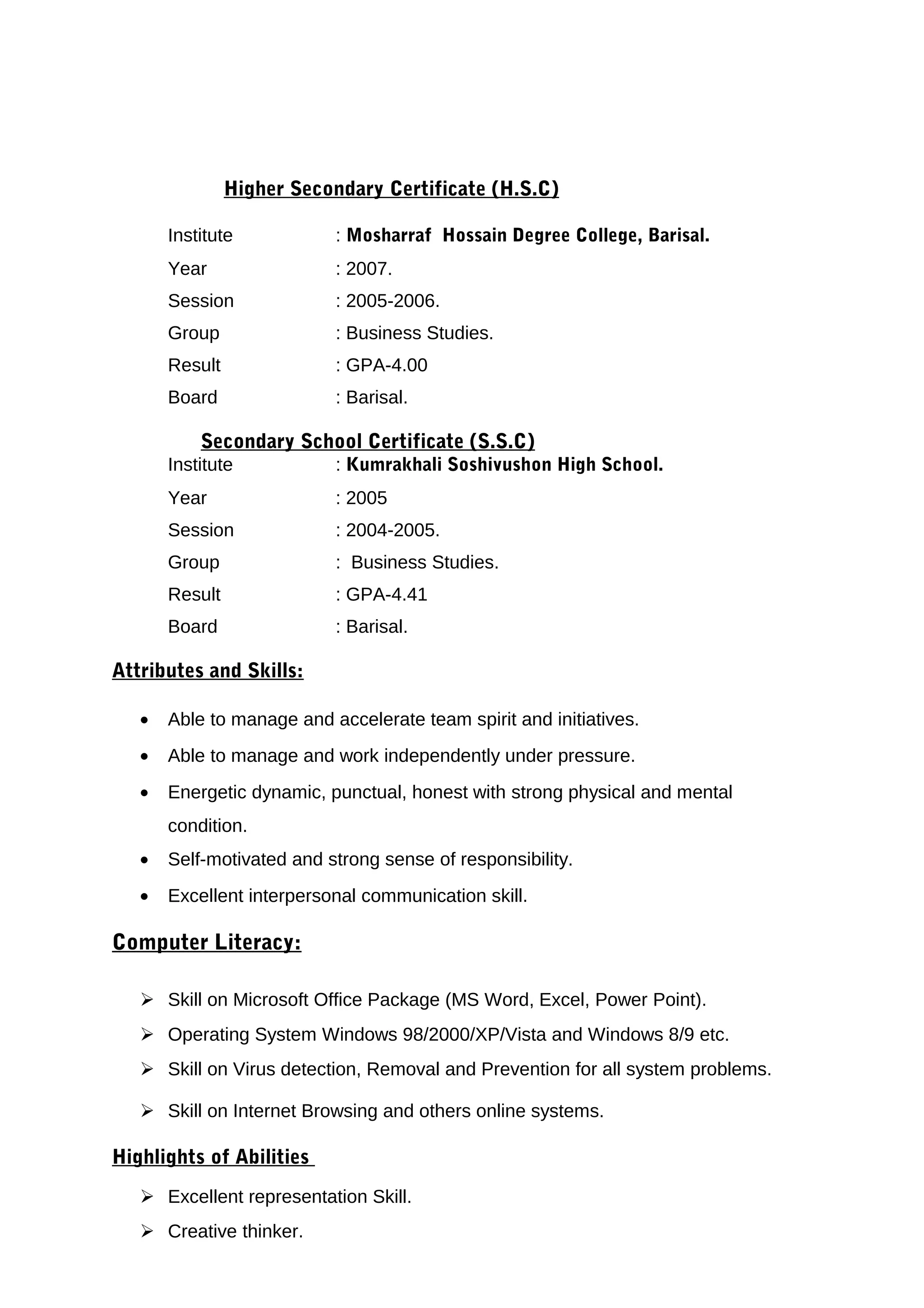 JASIM UDDIN CV | DOC