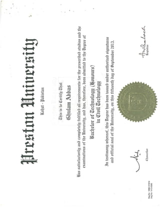 B-tech hons degree | PDF