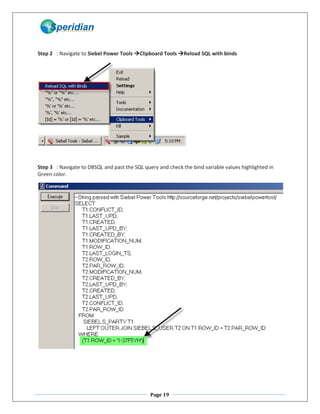 Siebel Power Tools_User Guide_V0.1 | PDF