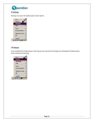 Siebel Power Tools_User Guide_V0.1 | PDF