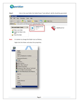 Siebel Power Tools_User Guide_V0.1 | PDF