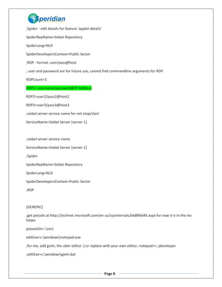 Siebel Power Tools_User Guide_V0.1 | PDF