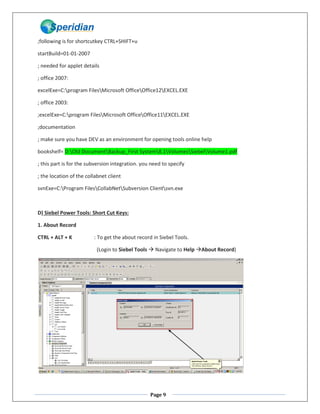Siebel Power Tools_User Guide_V0.1 | PDF