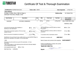 Winch Test Certs | PDF | Logistics | Business