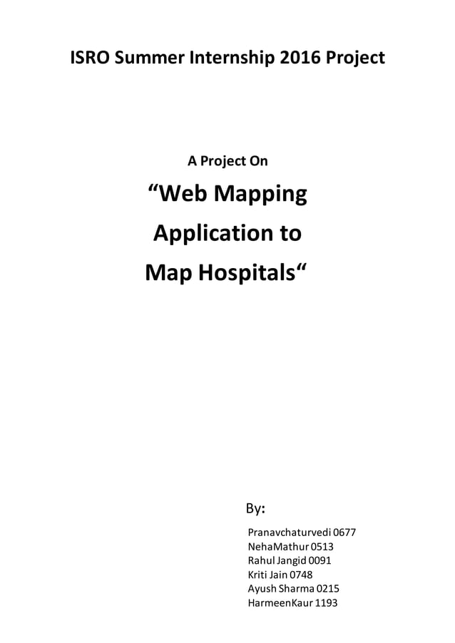 ISRO Summer Internship 2016 Project (3) | DOCX