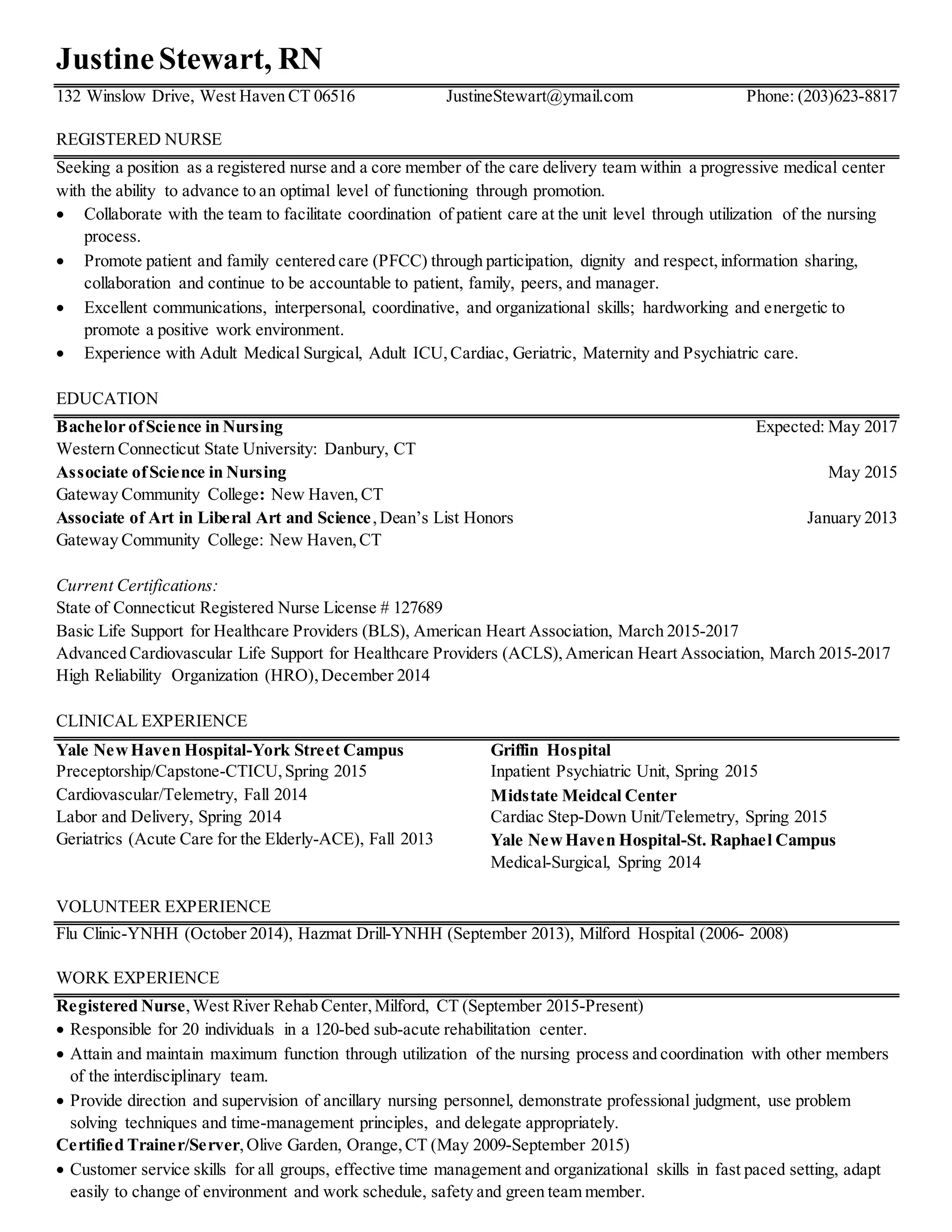 Justine Stewart resume | DOCX
