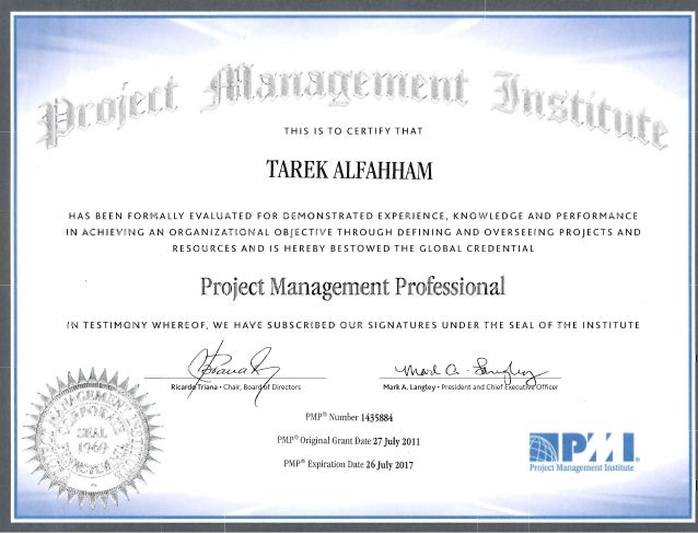 Pmp certificate - yiholden