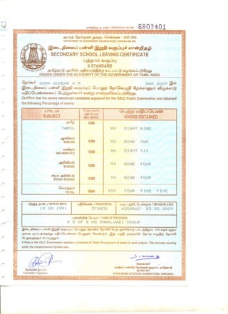 10th marksheet | PDF