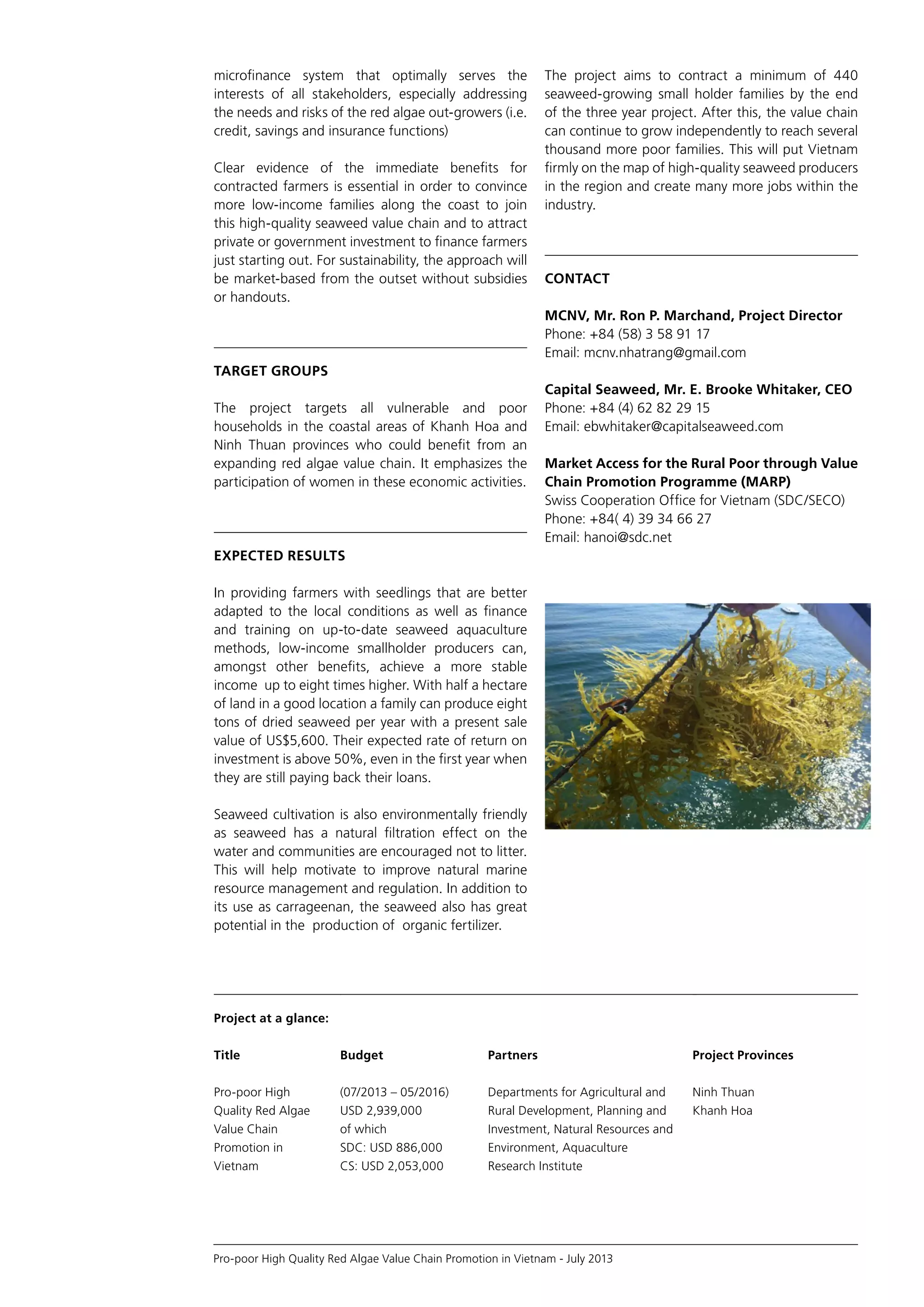 2013, MARP Capital Seaweed, SDC | PDF