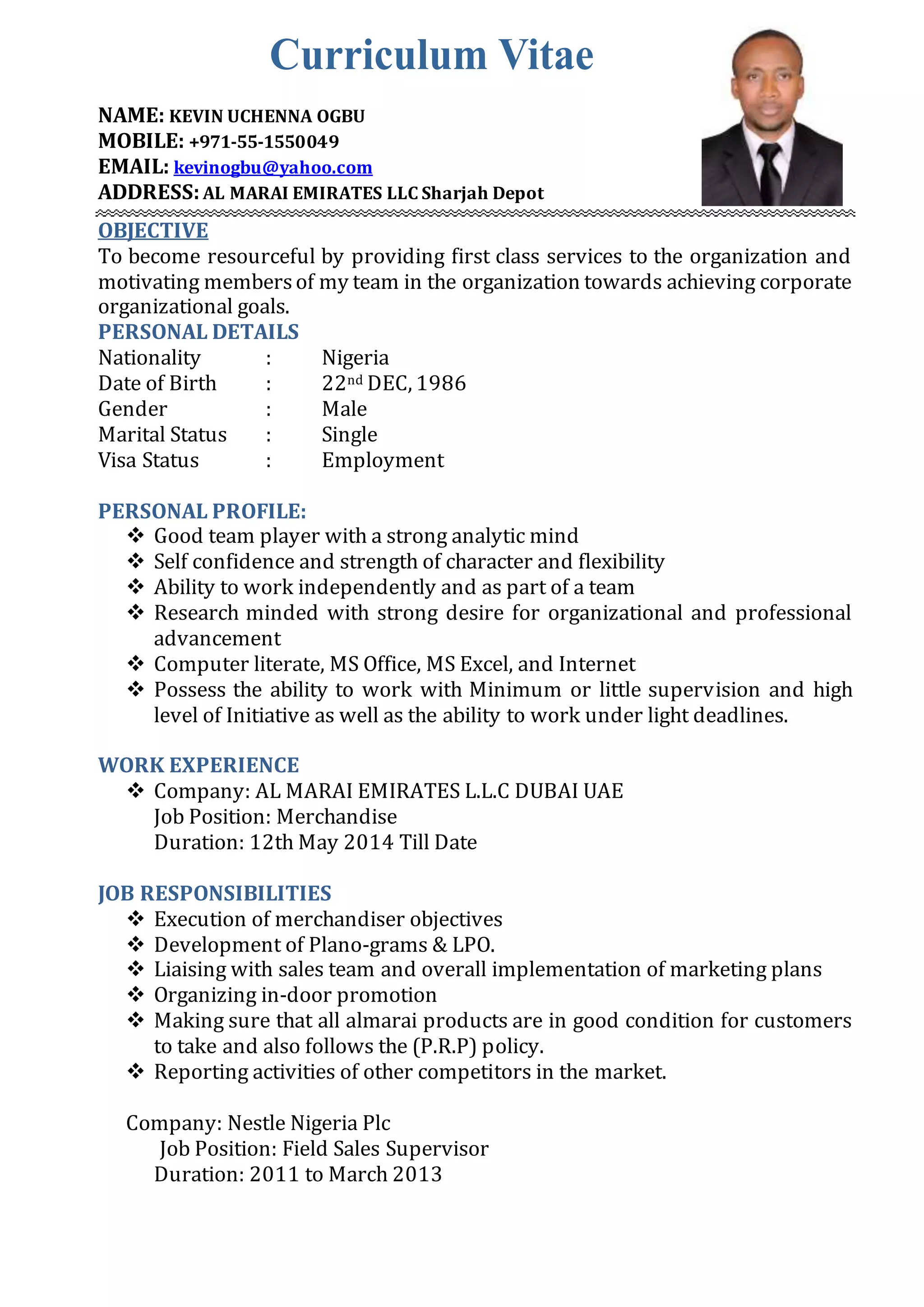 KEVIN UCHENNA OGBU CV1 | DOCX