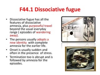 F44 dissociative (conversion disorders) | PPTX