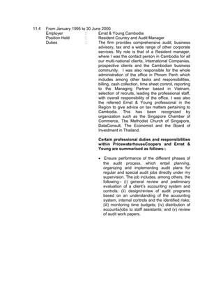 January 2016 - CV-Senaka Fernando detailed with picture | DOC