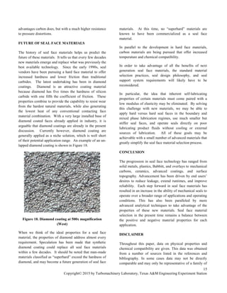 Tutorial on Seal Face Materials Pump Symposium 2015 | PDF