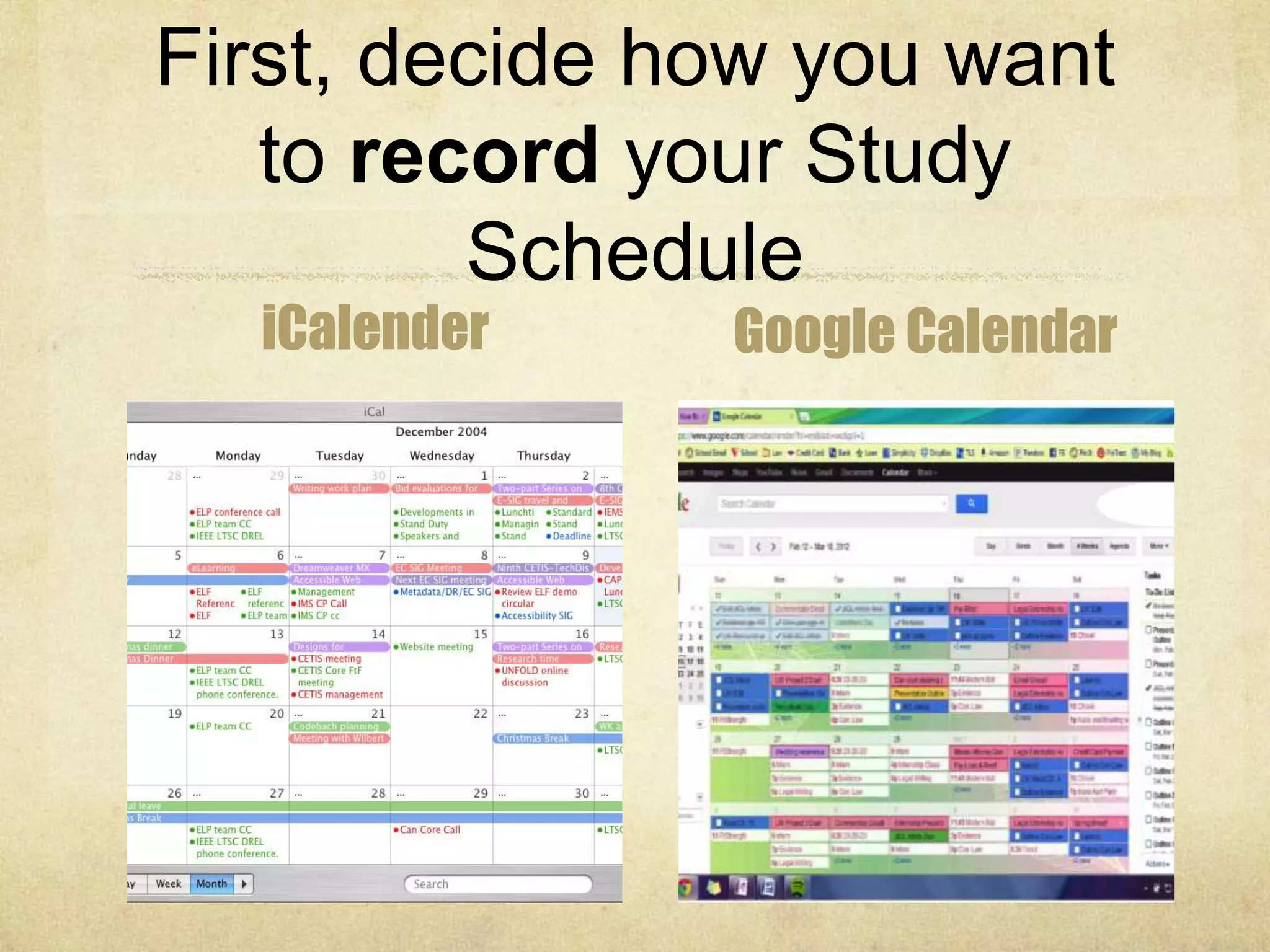 Creating a Study Schedule | PPT