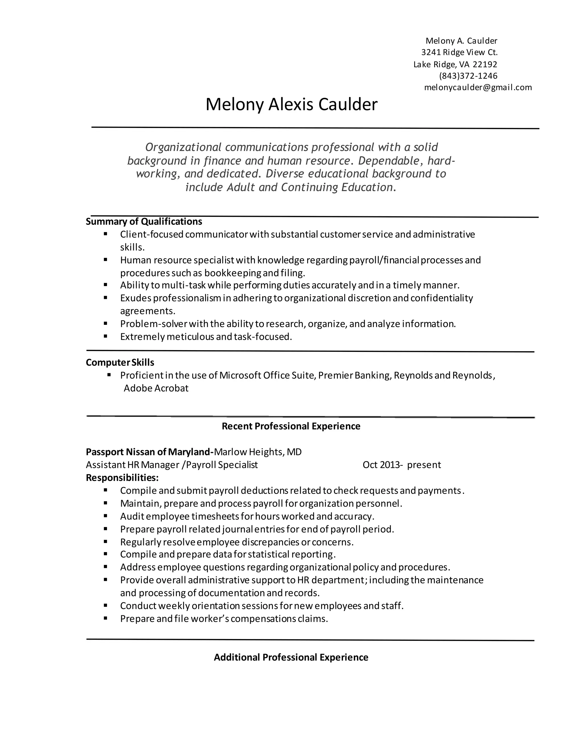 Caulder_Melony_Resume Professional | DOCX