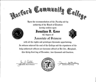 Associate's Degree - Jon Love HCC | PPT