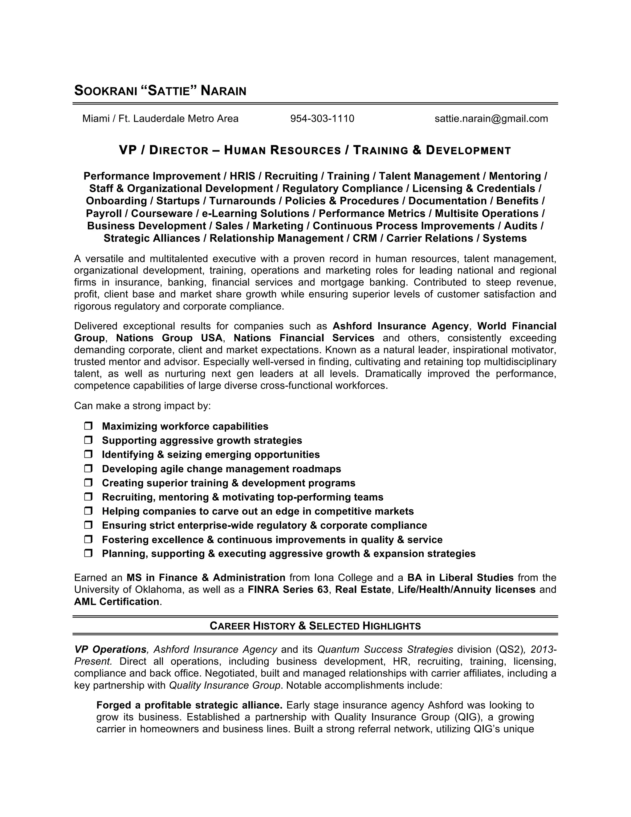 Narain, Sattie EXPANDED RESUME | PDF