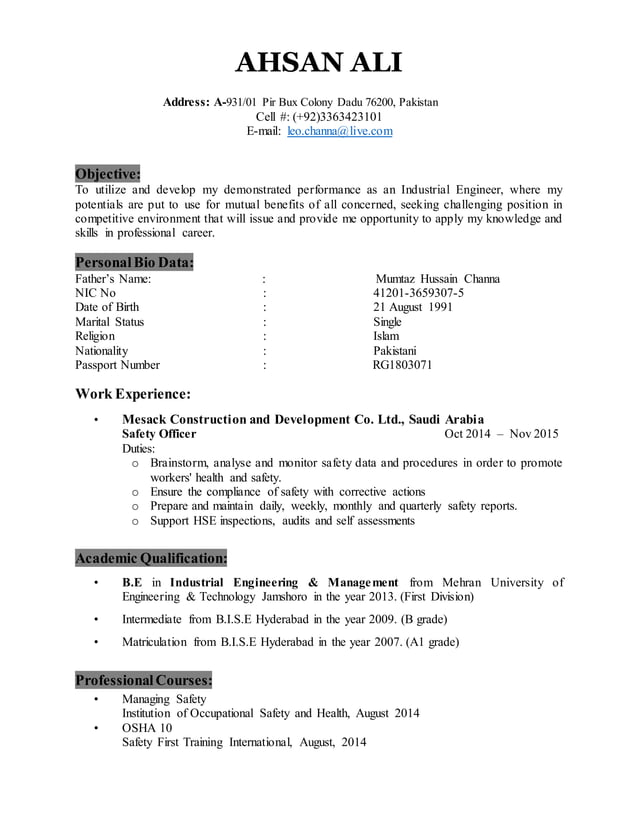 Ahsan-CV | PDF