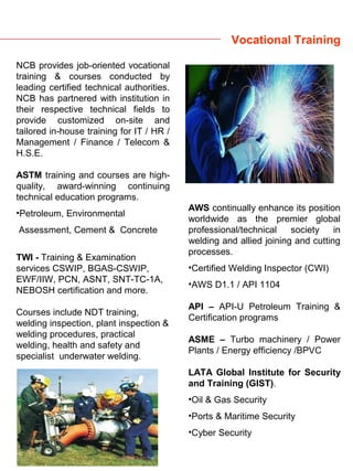 NCB PROFILE - with vocational training | PPT | Information Services ...