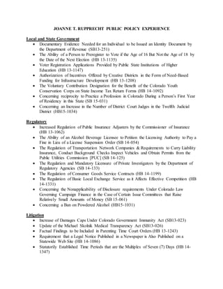 Rupprecht Bills 2013 and 2014 by Topic | DOCX