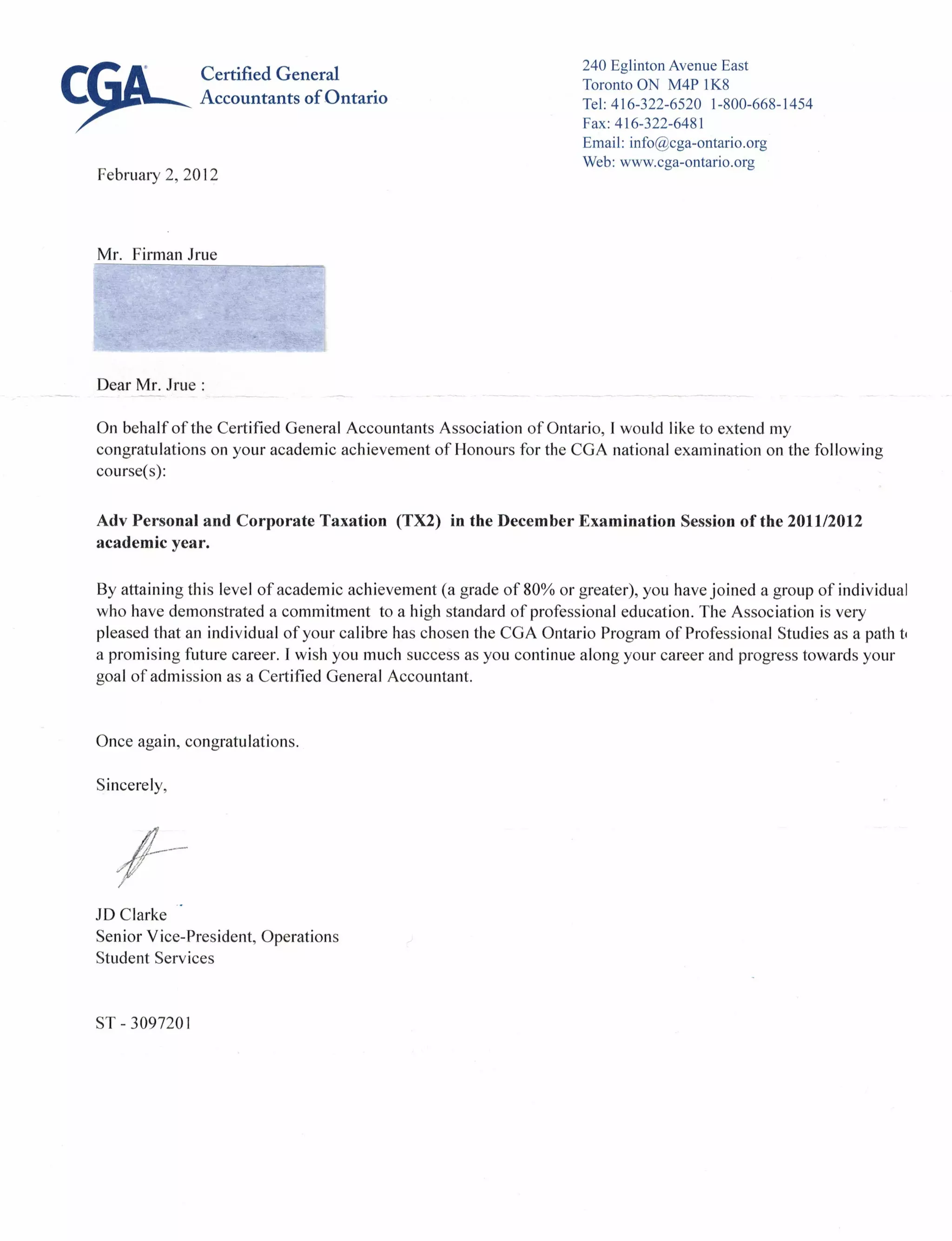 Honours for CGA Exams | PDF