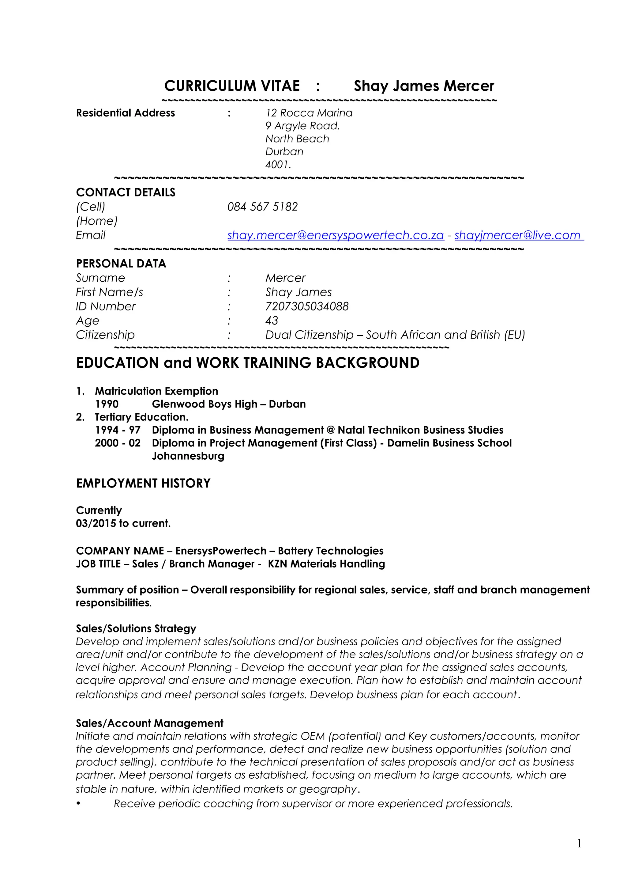 Resume_ShayMercer_Ver4 | DOC