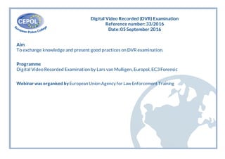 Digital_Video_Recorded_(DVR)_Examination | PDF