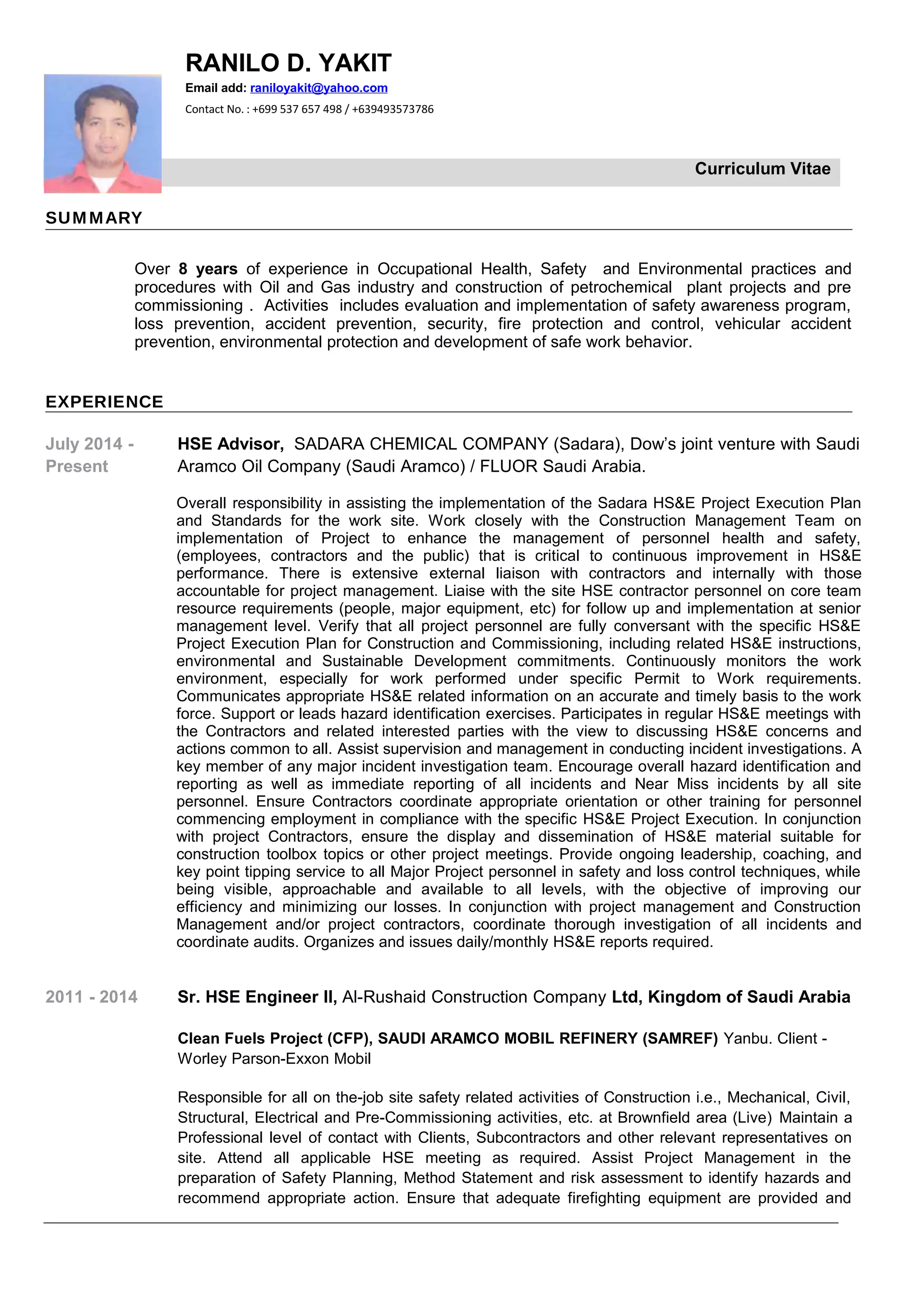 RESUME for rdy | DOC