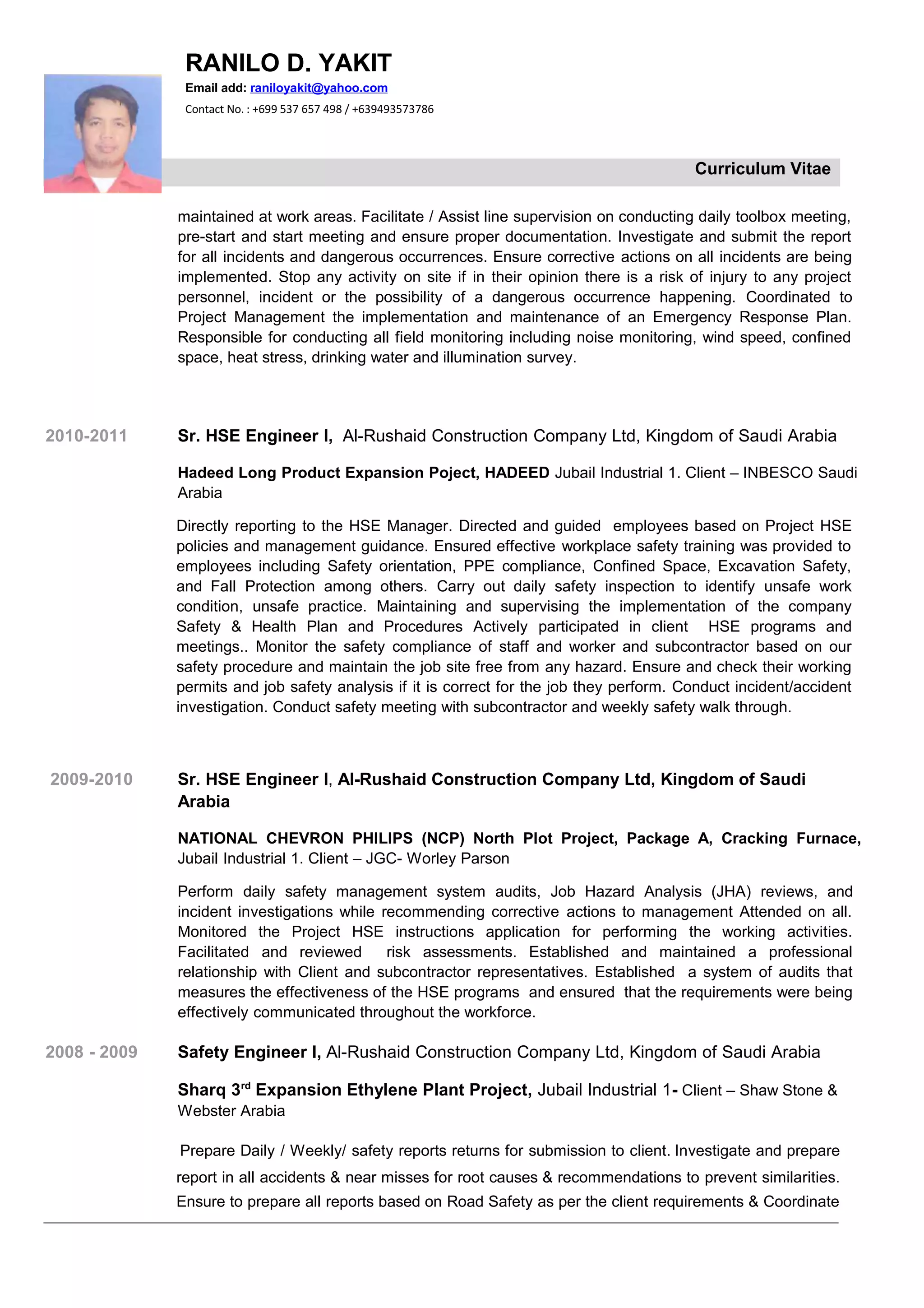 RESUME for rdy | DOC