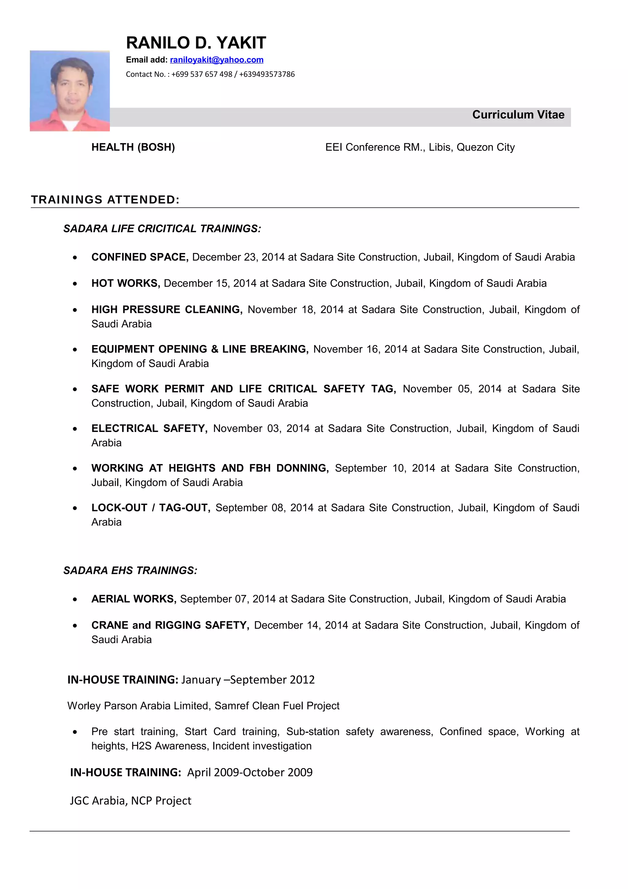 RESUME for rdy | DOC