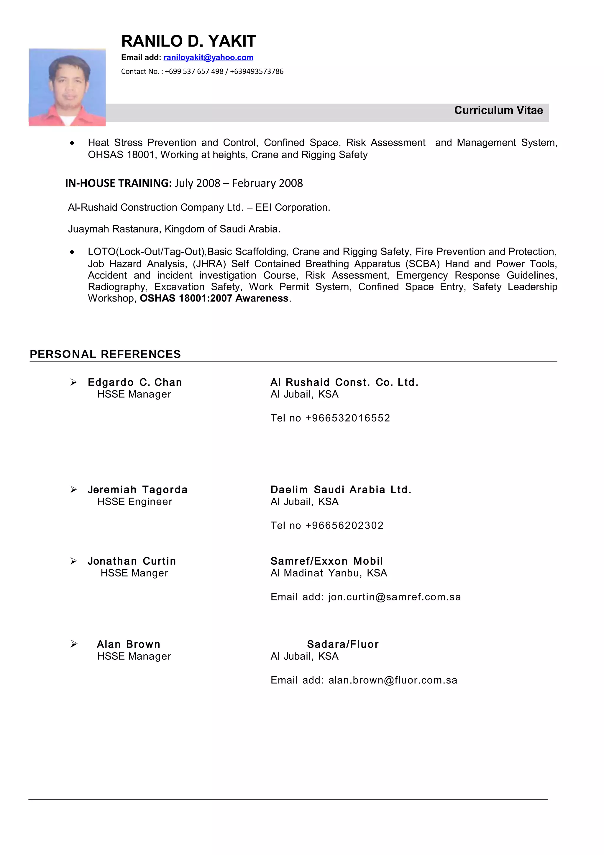 RESUME for rdy | DOC