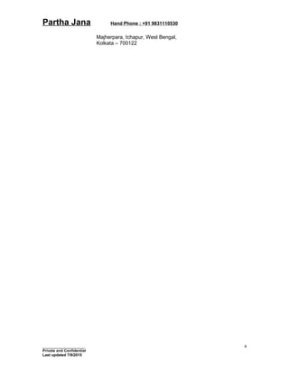 Partha_CV | DOCX | Business Accounting & Finance | Business