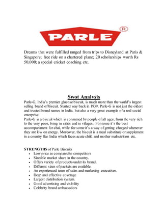 Parle G Report | DOCX