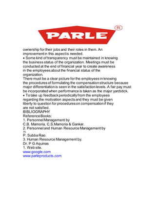 Parle G Report | DOCX
