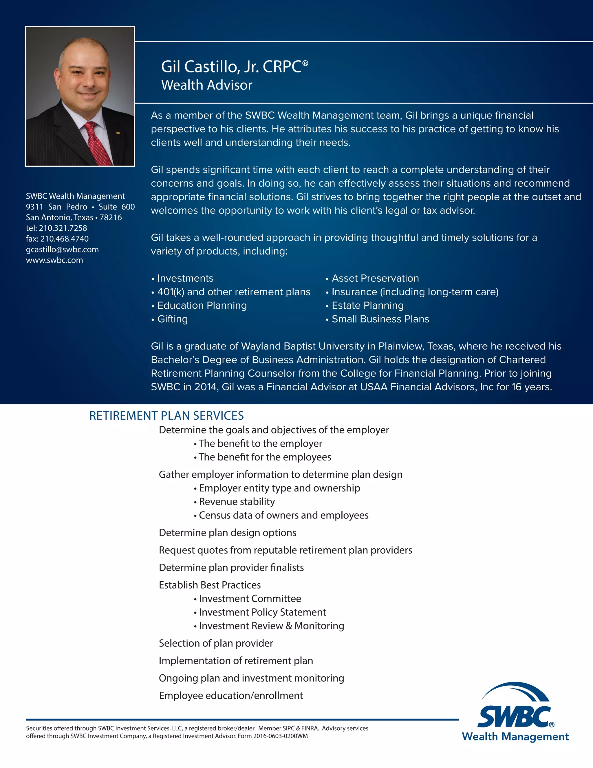 retirement plan services_w-bio (2) | PDF