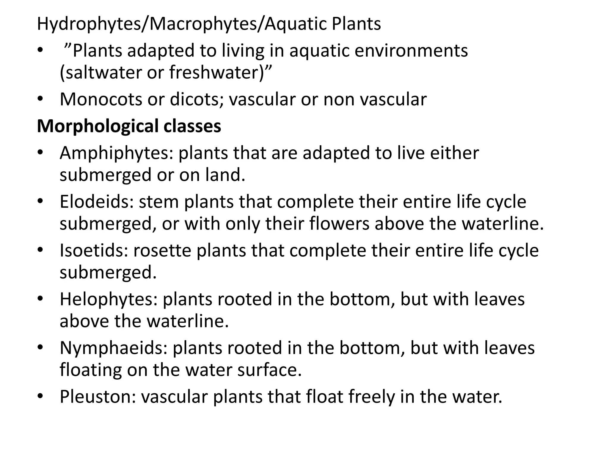 Hydrophytes | PPTX