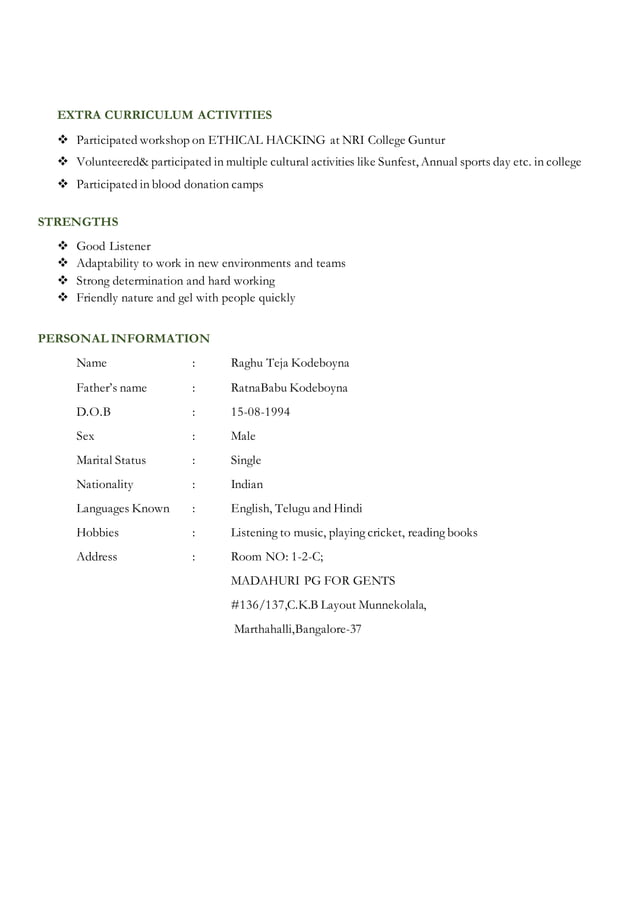 RaghutejaResume | DOCX | Education