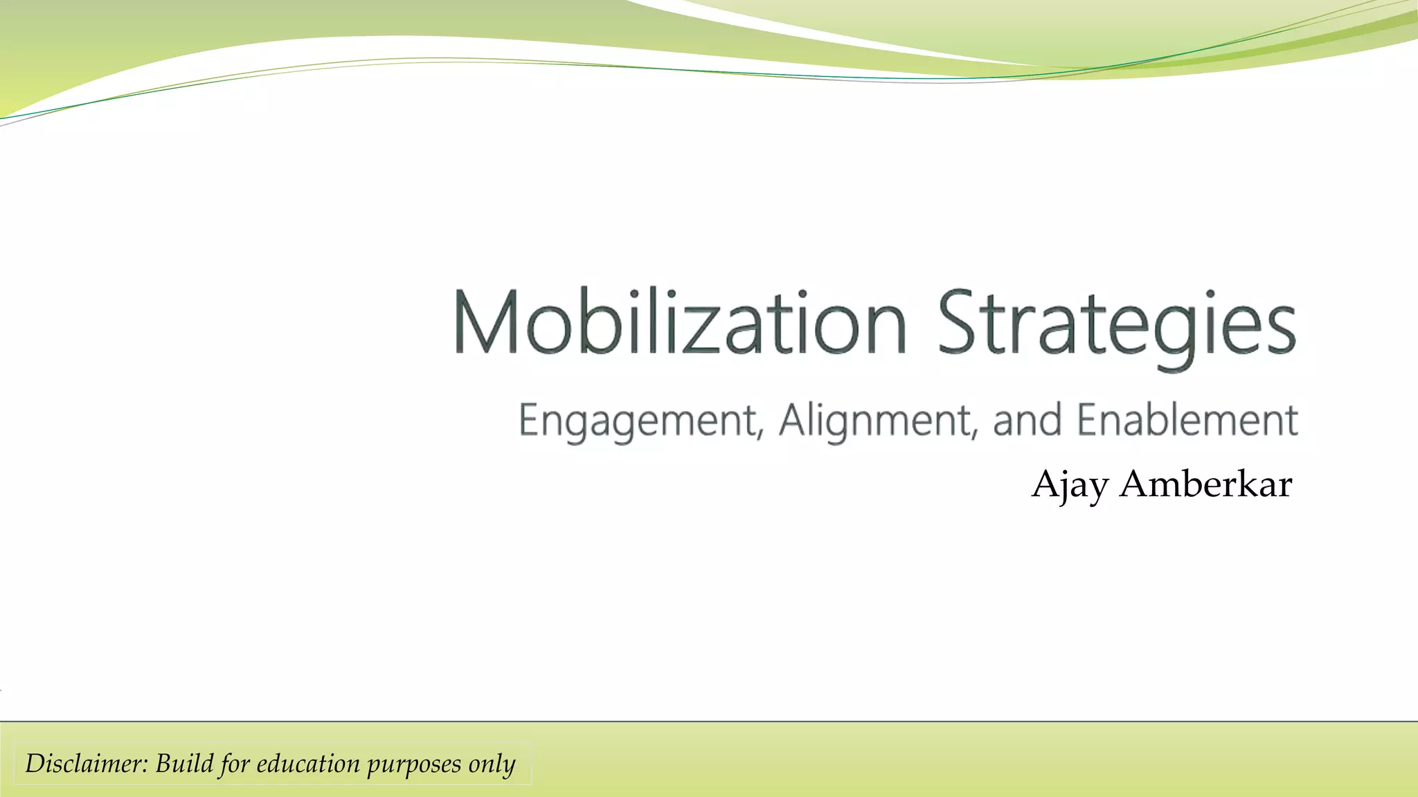 MobilizationStrategyExecution | PPTX | Cloud Computing | Internet