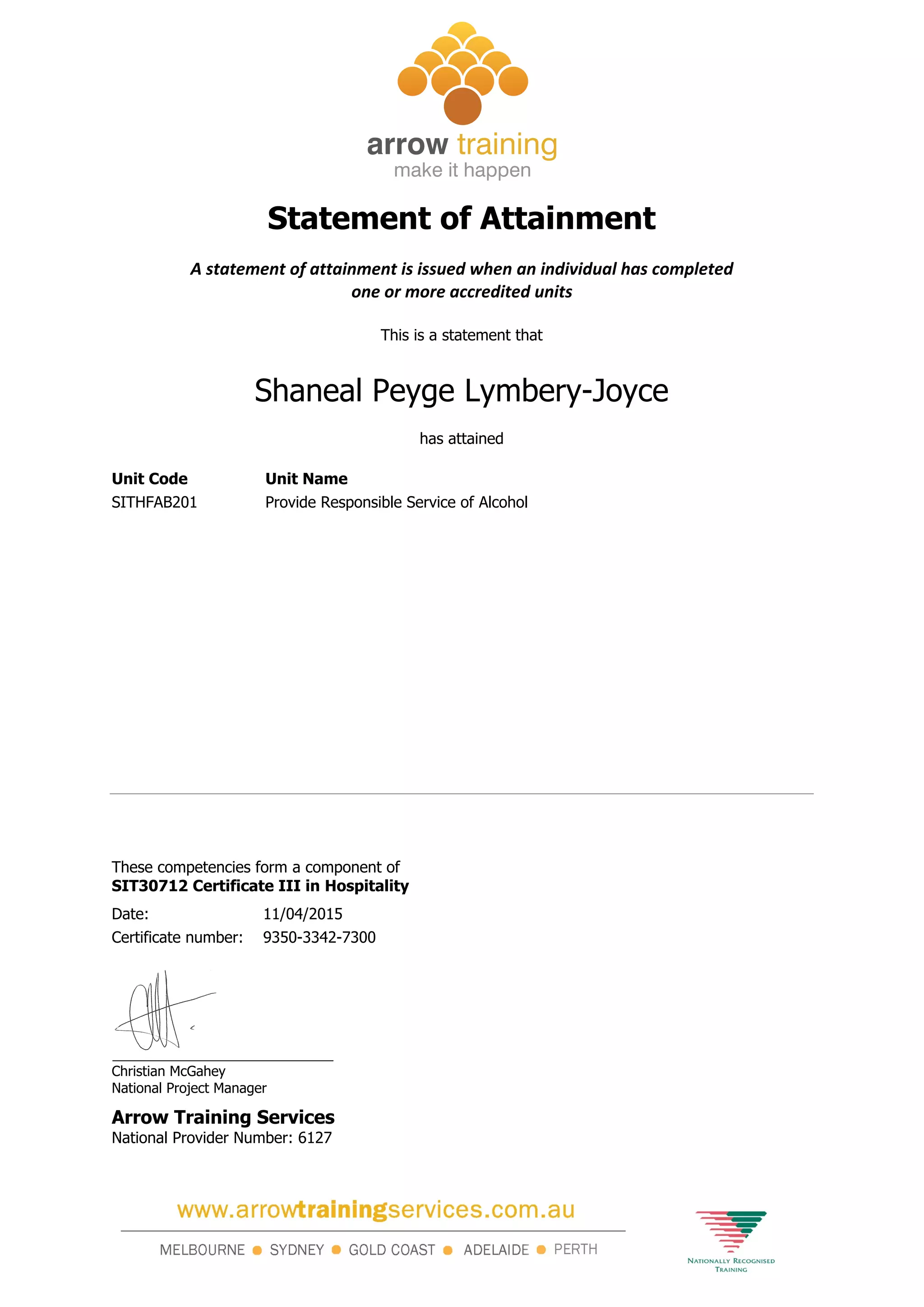 R.S.A Cert | PDF