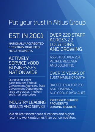 Altius Brochure (002) | PDF | Physical Therapy | Wellness