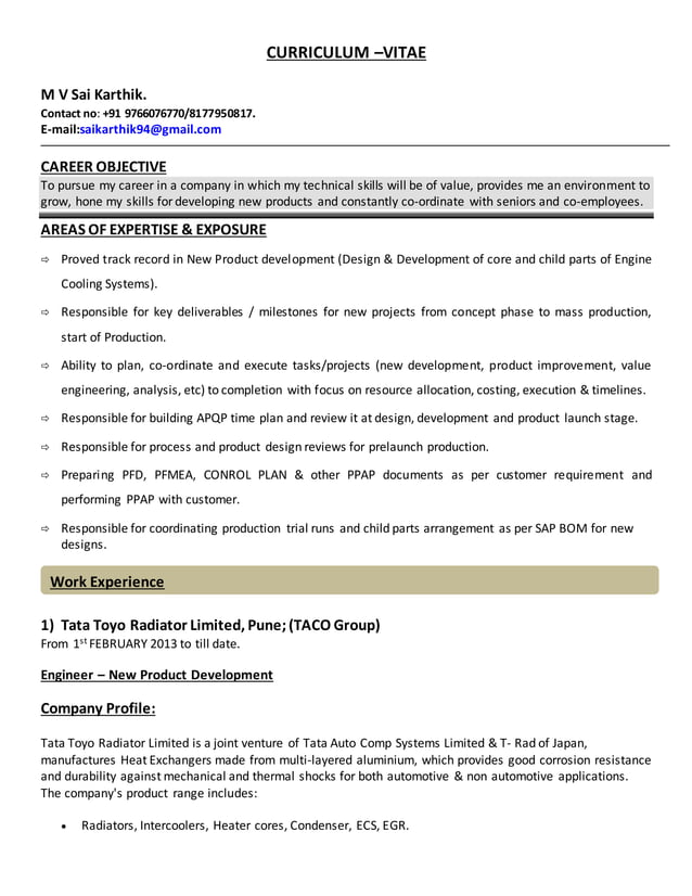 KARTHIK CV | DOCX | Automotive Industry | Industries