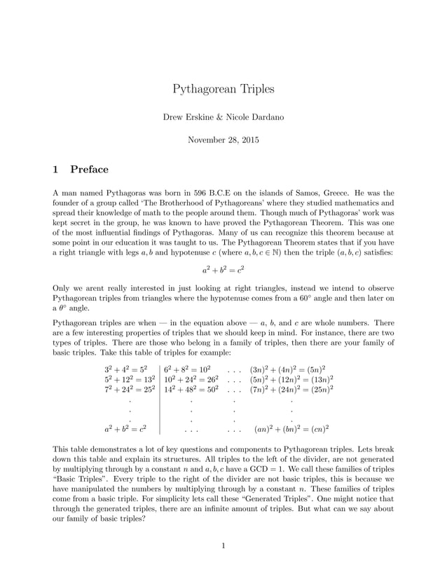 New Pythagorean Triples copy | PDF
