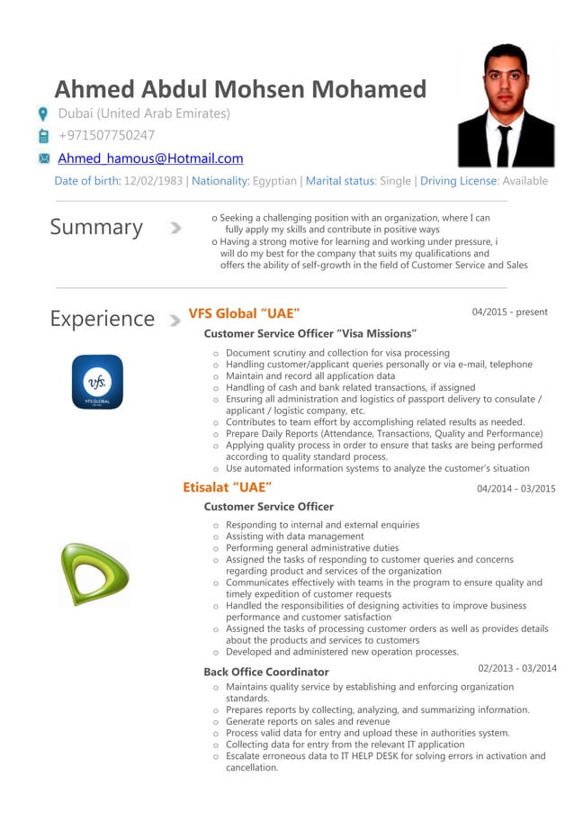 Ahmed Mohsen CV | PDF