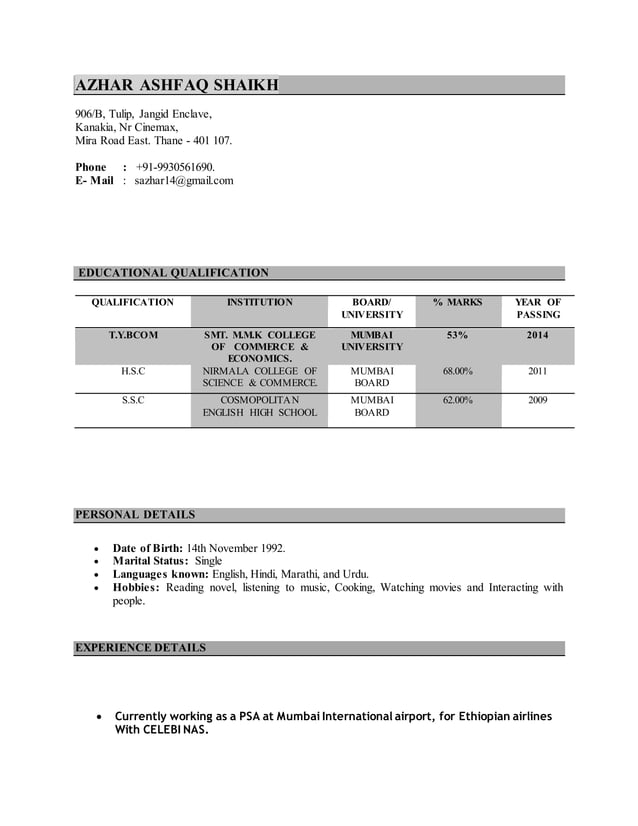 Copy of AZHAR ASHFAQ SHAIKH CV 53 | DOCX