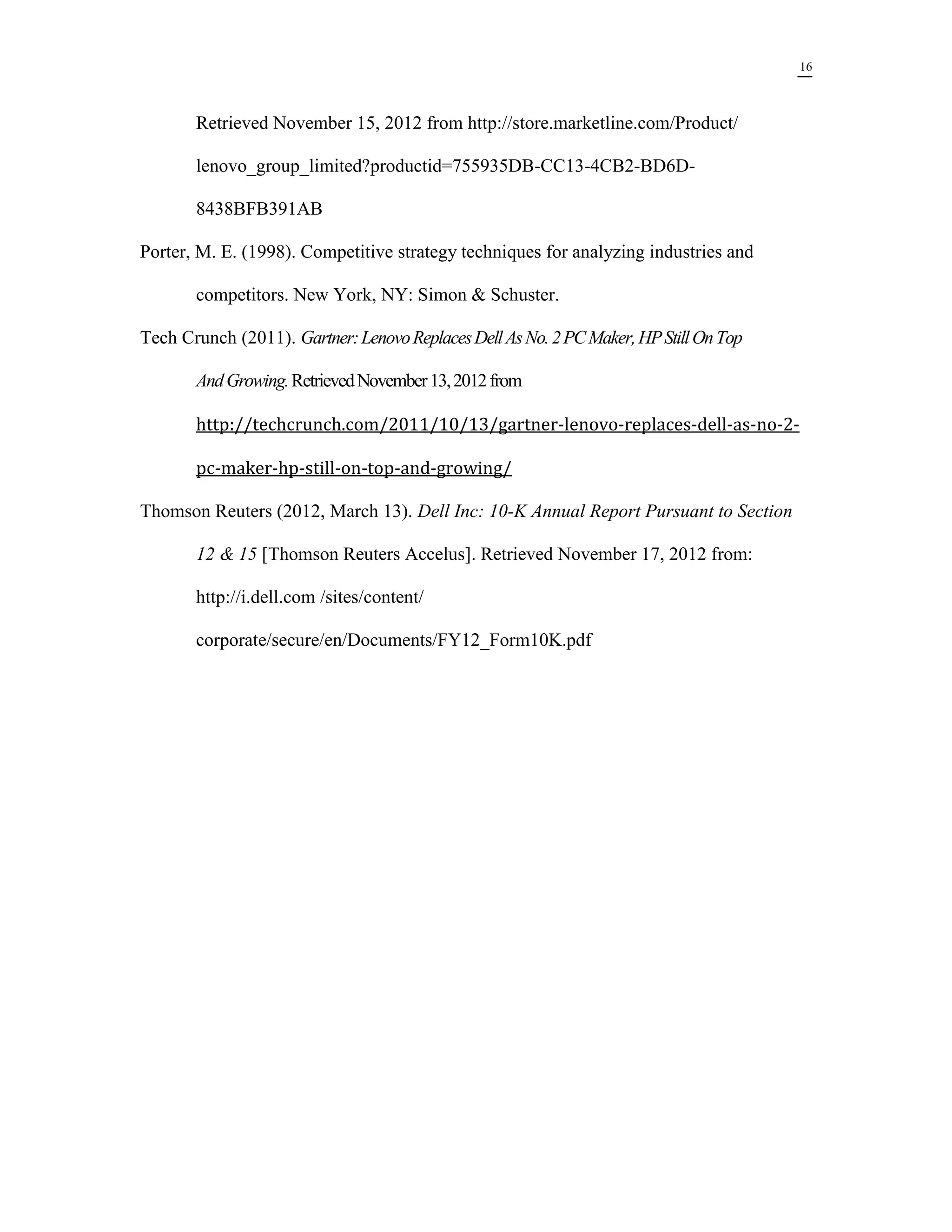 Porter’s Competitive Analysis | DOCX