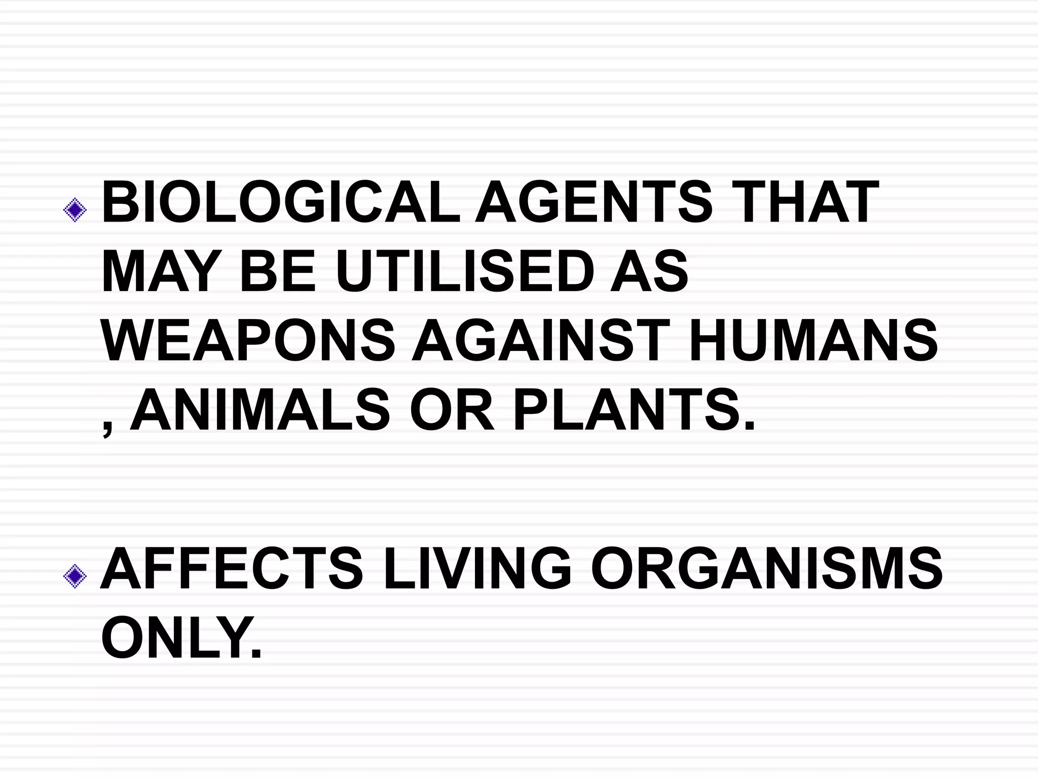 BIOTERRORISM AND BIOWEAPONS | PPTX