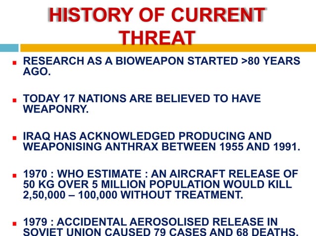 BIOTERRORISM AND BIOWEAPONS | PPTX