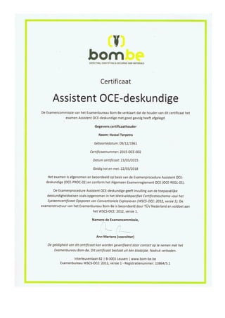 OCE Assistent Deskundige H. Terpstra | PDF