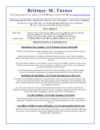 Brittney Turner's Resume 2015 UPDATED | DOCX