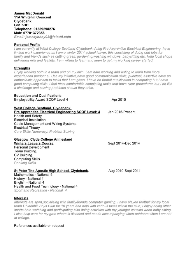 JAMES MACDONALD CV | PDF